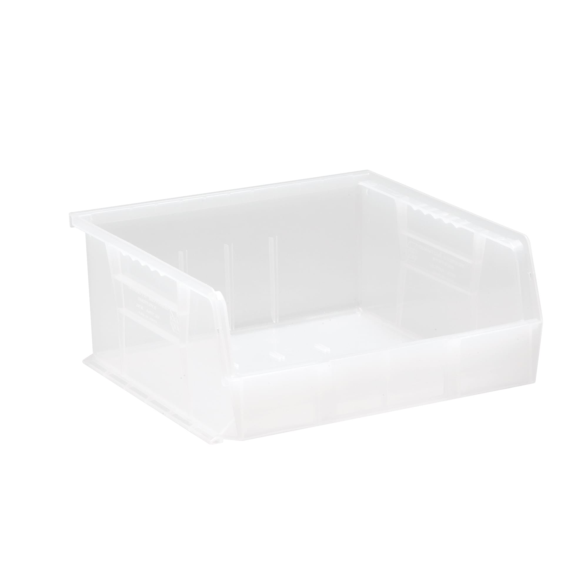 Quantum Food Service Stack & Hang Shelf Bin - 10 7/8" x 11", Clear (QUS235)