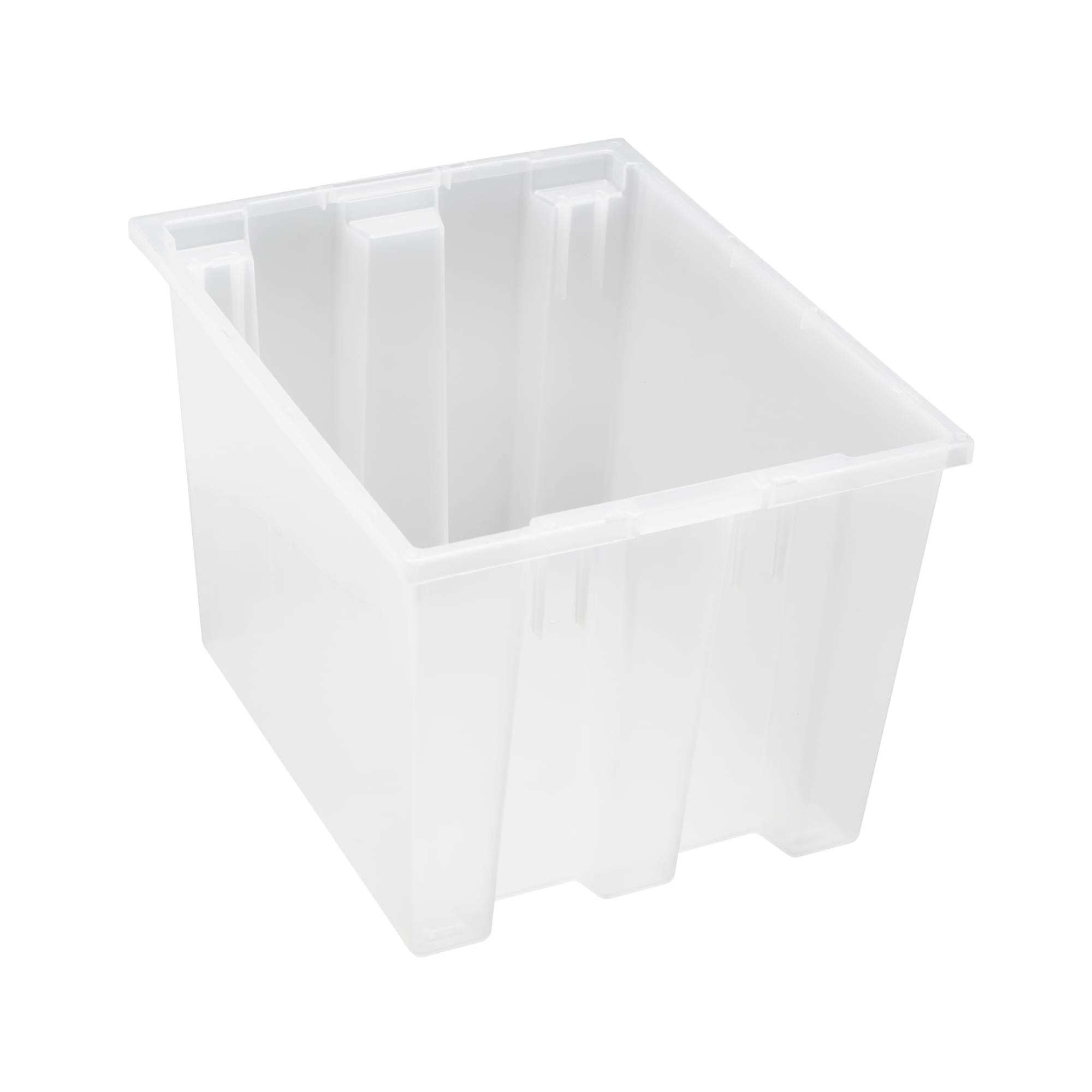 Quantum Food Service Stack & Nest Shelf Tote - 19 1/2" x 15 1/2", Clear ...