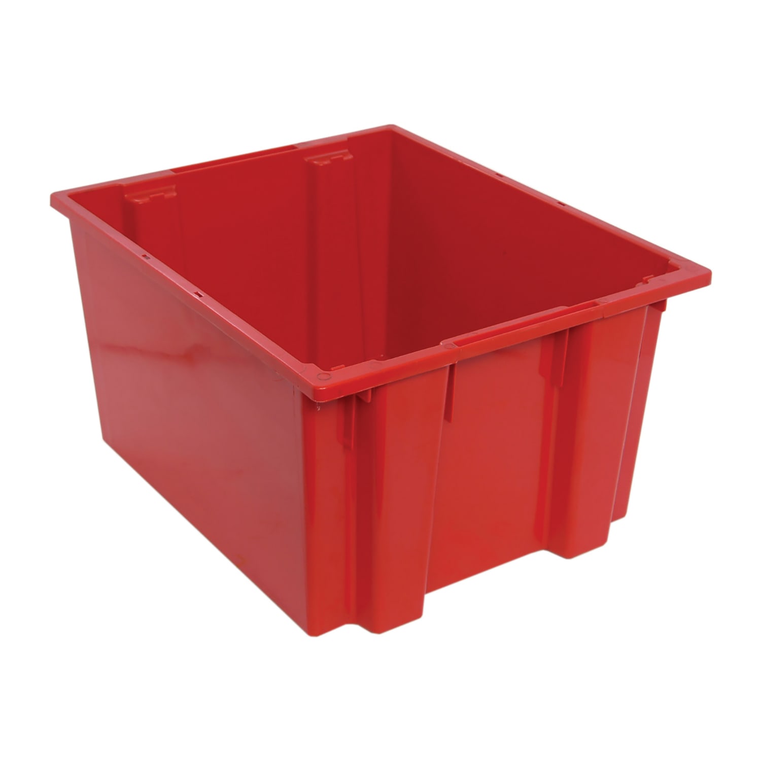 Quantum Food Service Stack & Nest Shelf Tote - 23 1/2" x 19 1/2", Red ...