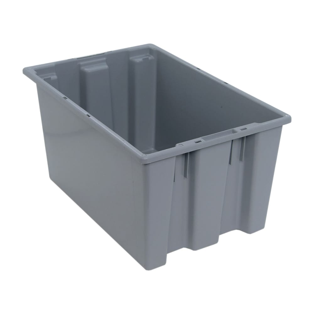 Quantum Food Service Stack & Nest Shelf Tote - 23 1/2" x 15 1/2", Gray ...