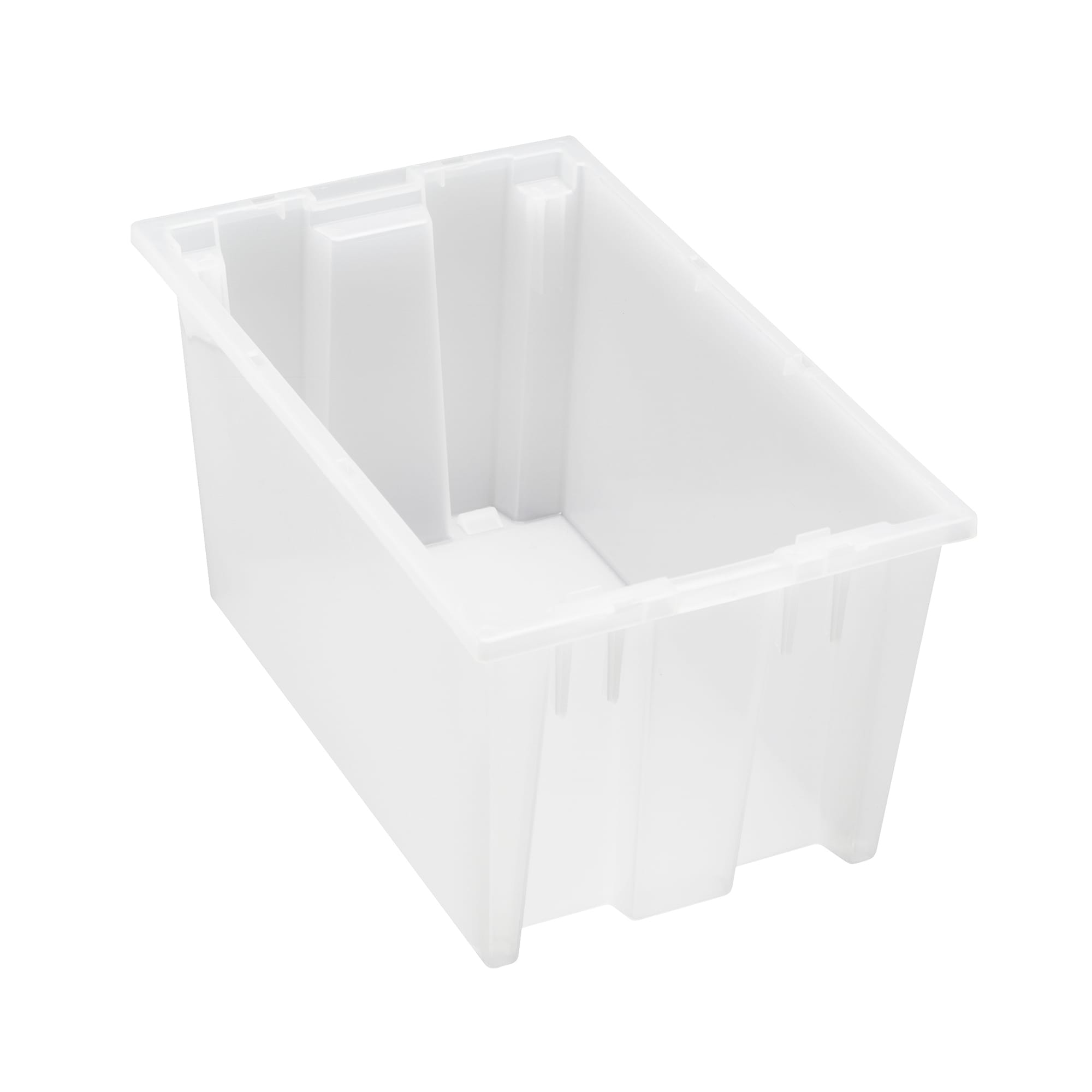 Quantum Food Service Stack & Nest Shelf Tote - 18" x 11", Clear (SNT185)