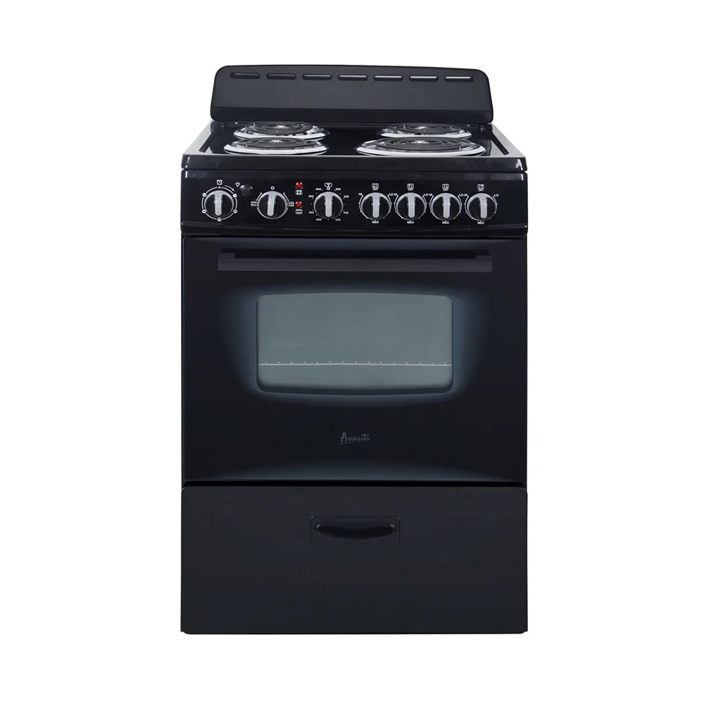 Avanti ERU240P1B 23 1/2" Electric Stove w/ (4) Burners - Black, 220v