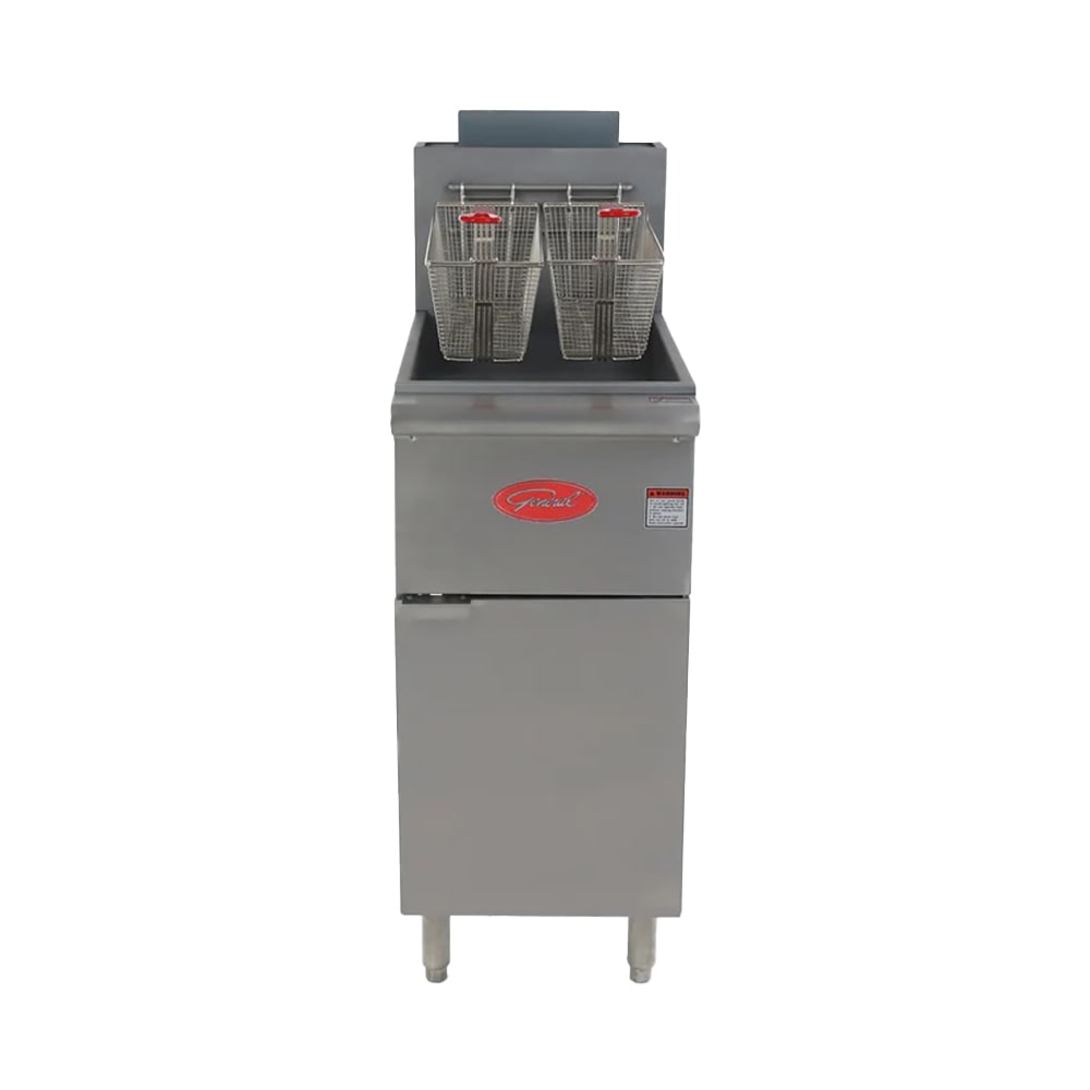 General GFF4-50N Gas Fryer - (1) 50 lb. Vat, Floor Model, Natural Gas