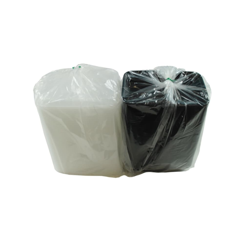 CuBE Packaging 16 oz Rectangular Container w/ Lid - Plastic, Black (CR ...