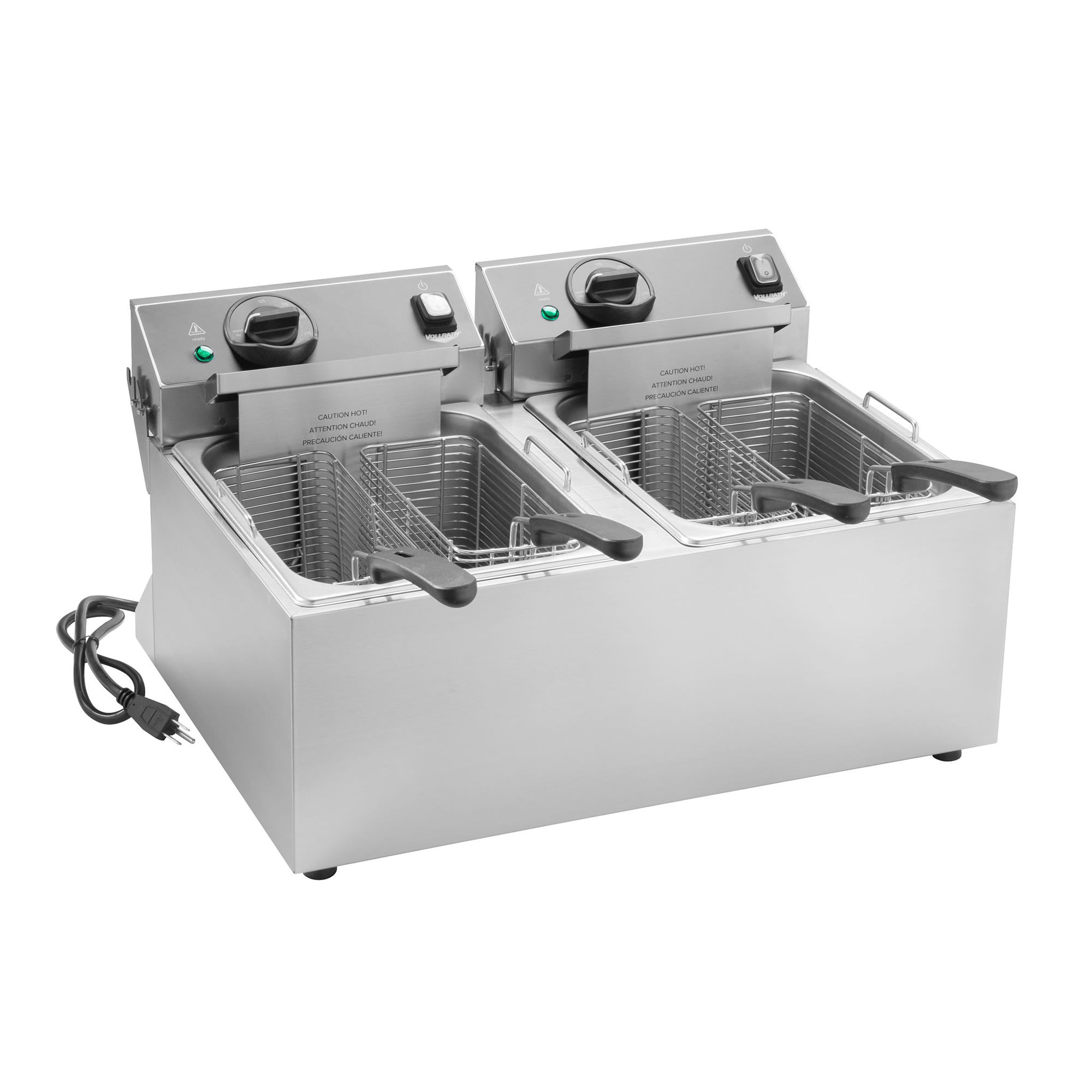 Vollrath CF2-1800DUAL Countertop Electric Fryer - (2) 10 lb Vat, 120v/1ph