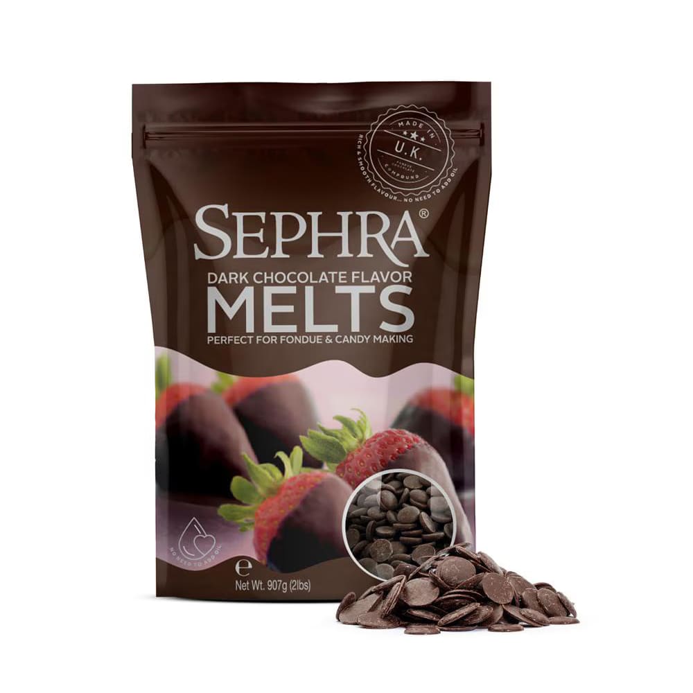 Sephra 20007 Dark Chocolate Melts, Fountain Ready, (1) 2 lb Bag