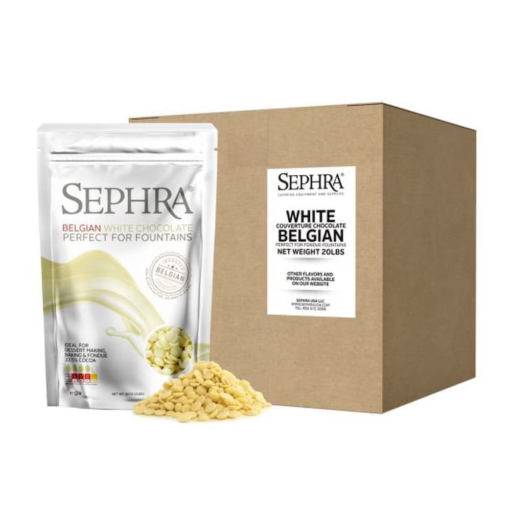 Sephra 28003 Belgian White Couverture Fondue Chocolate, Fountain Ready ...