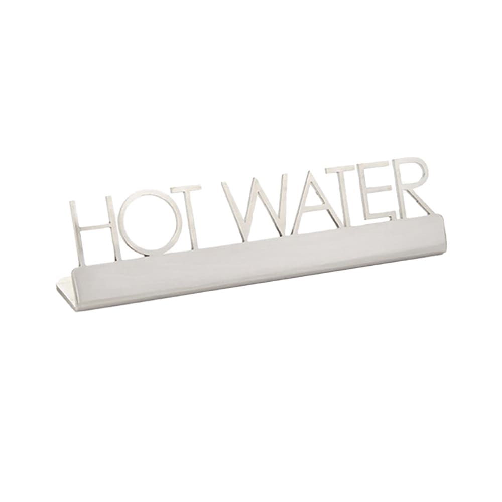 American Metalcraft SSHW5 "Hot Water" Table Tent Sign - 5" x 1 1/4 ...