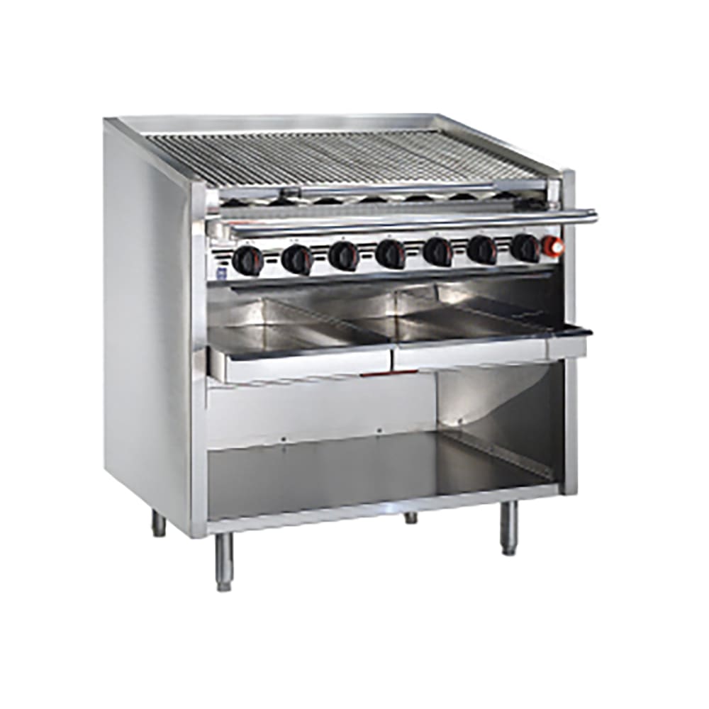 Magikitch'n FM-SMB-660 60" Gas Charbroiler w/ Round Rod Top Grates ...