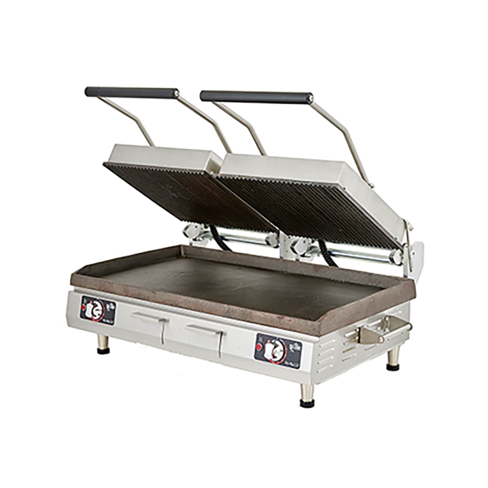 Star PSC28IGT Double Commercial Panini Press w/ Cast Iron Grooved ...