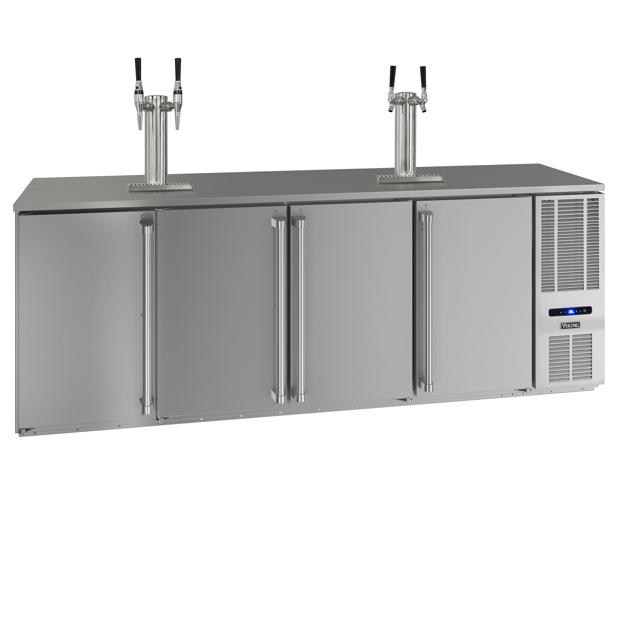 Viking Commercial 92" Kegerator Beer Dispenser w/ (4) 1/2 Keg Capacity ...