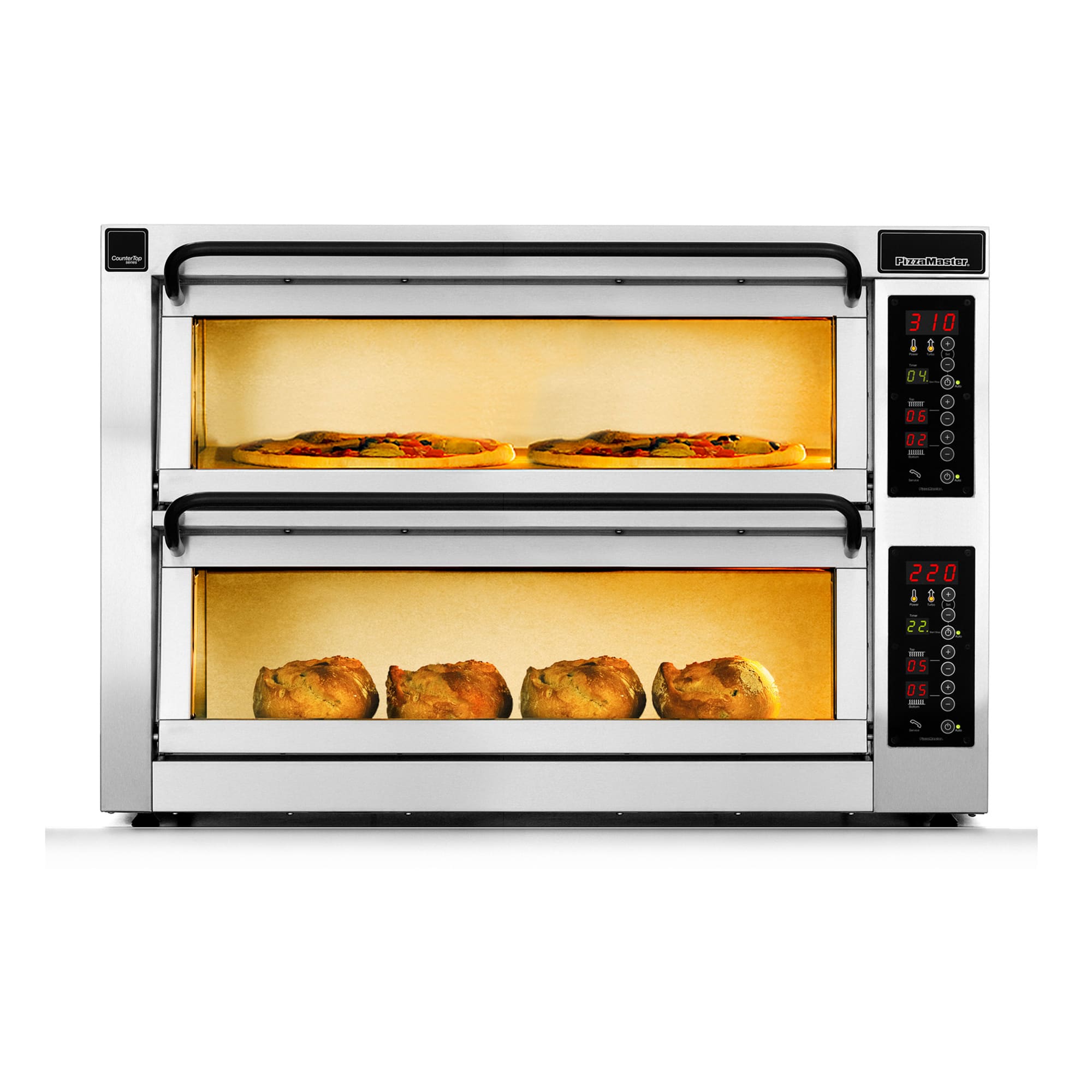 PizzaMaster 350 Series Countertop Double Multi-Purpose Deck Oven - 208v ...