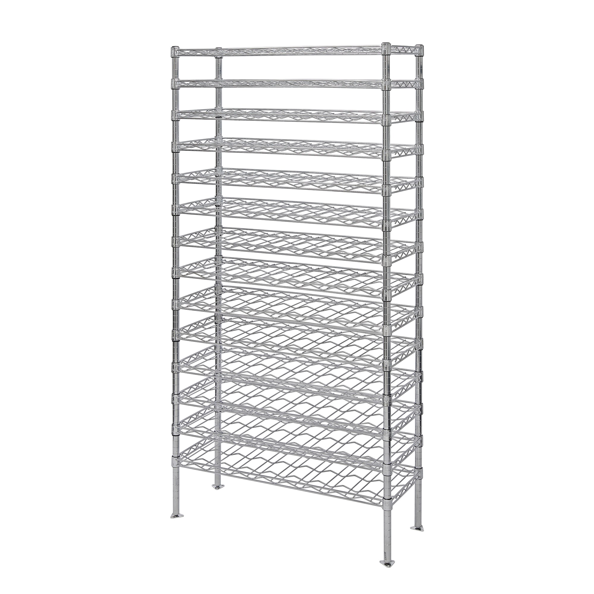 Quantum Food Service 74"H Commercial Wine Rack w/ (168) Bottle Capacity ...