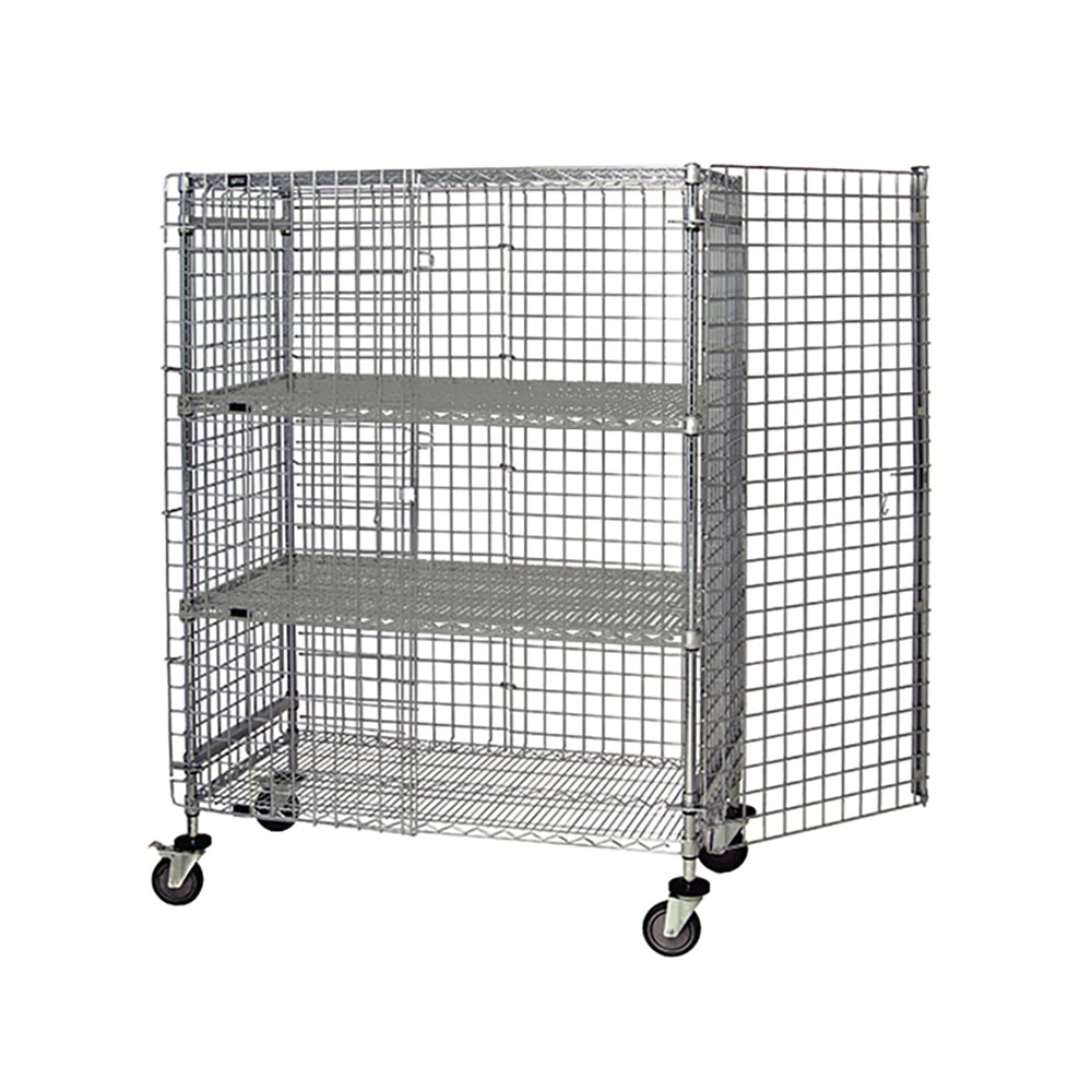 Quantum Food Service 48" Mobile Security Cage - 24"W, Chrome (M2448 ...