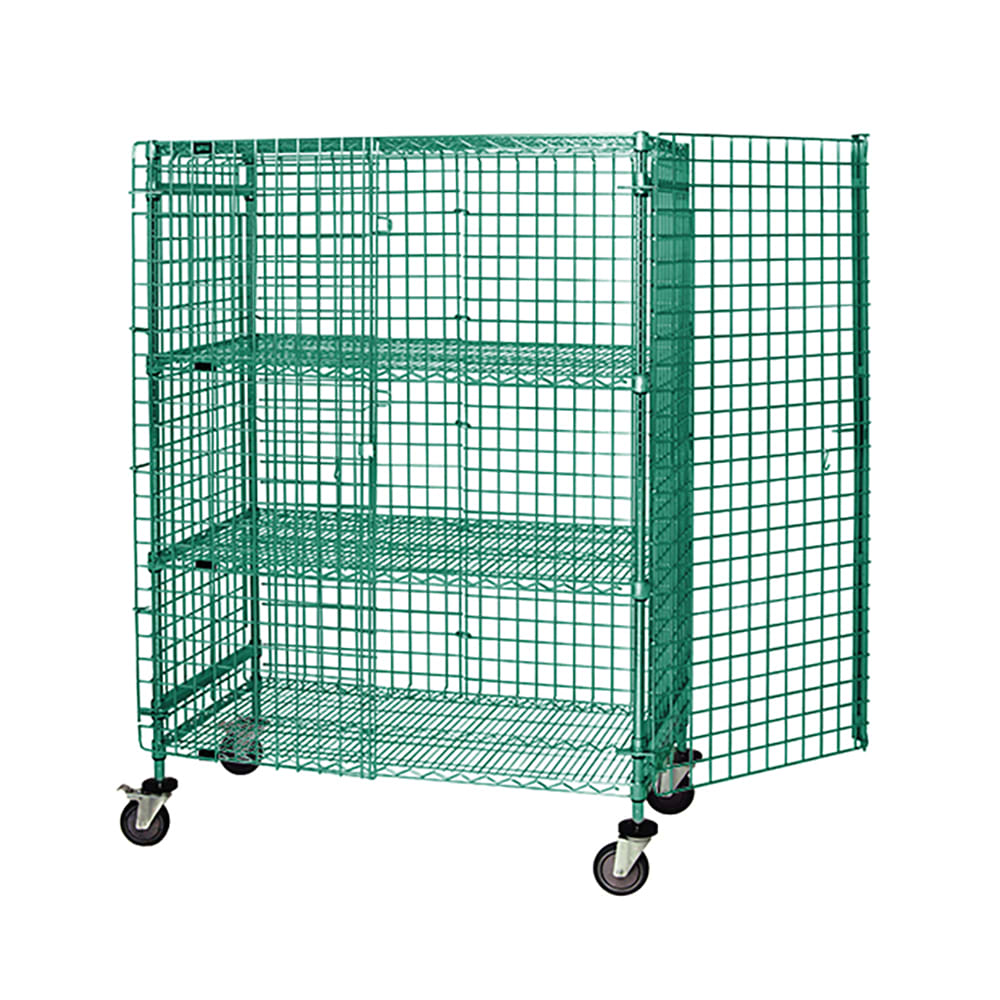 Quantum Food Service 48" Mobile Security Cage - 18"W, Green Epoxy ...