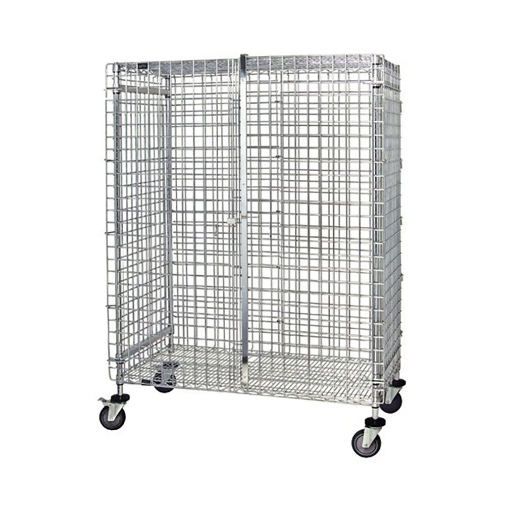 Quantum Food Service 36" Mobile Security Cage - 18"W, Chrome (MD1836-70SEC)