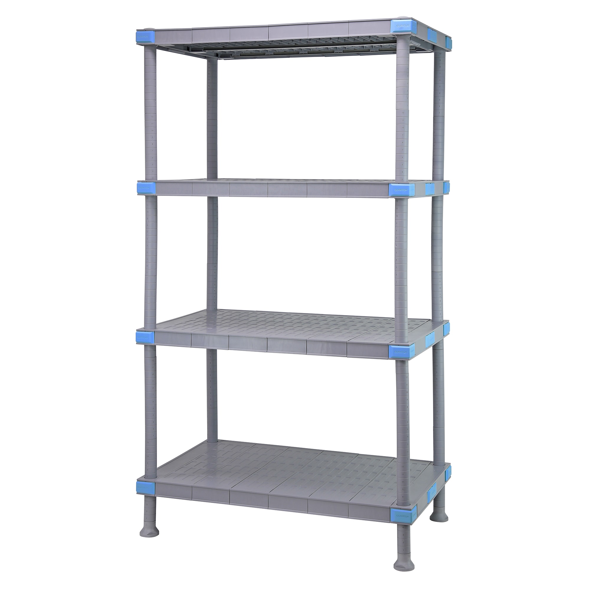 Quantum Food Service 60" NSF 4-Tier Heavy-Duty Plastic Shelving Unit ...