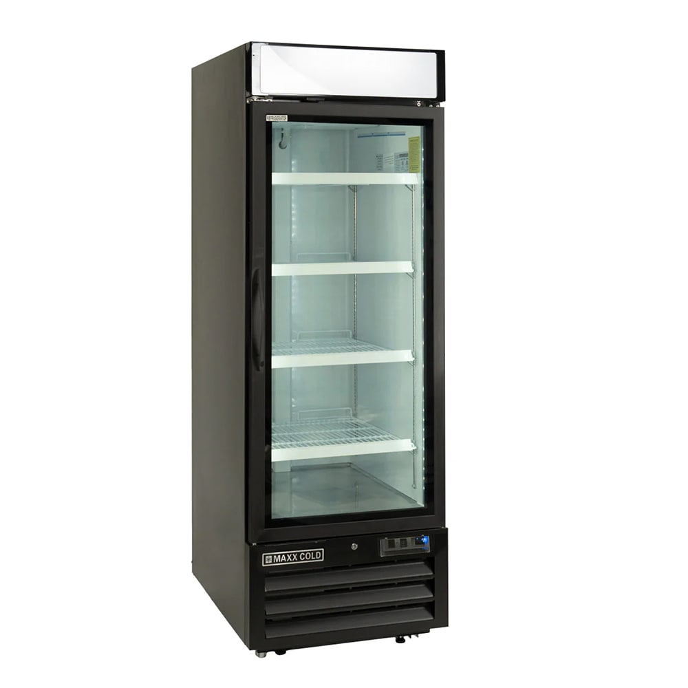 Maxx Cold MVMR23B 27" V-Series One Section Glass Door Merchandiser - (1 ...