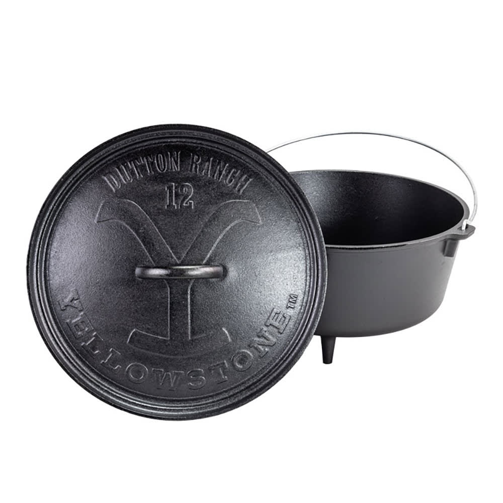 Lodge 8 qt Yellowstone Cast Iron Dutch Oven, Power Y (L12DCOYW)