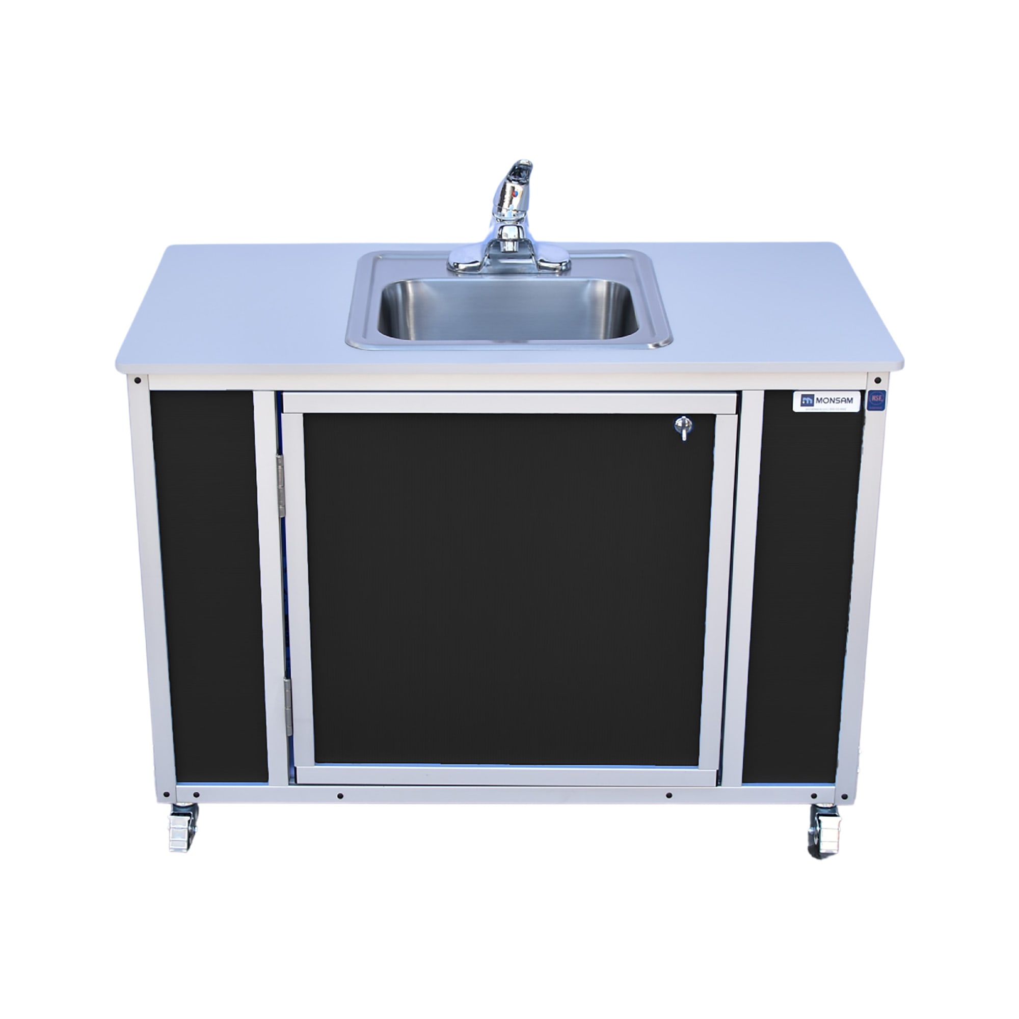 Monsam Enterprises 25"H Portable Sink w/ 5 1/2"D Bowl, Hot & Cold Water ...