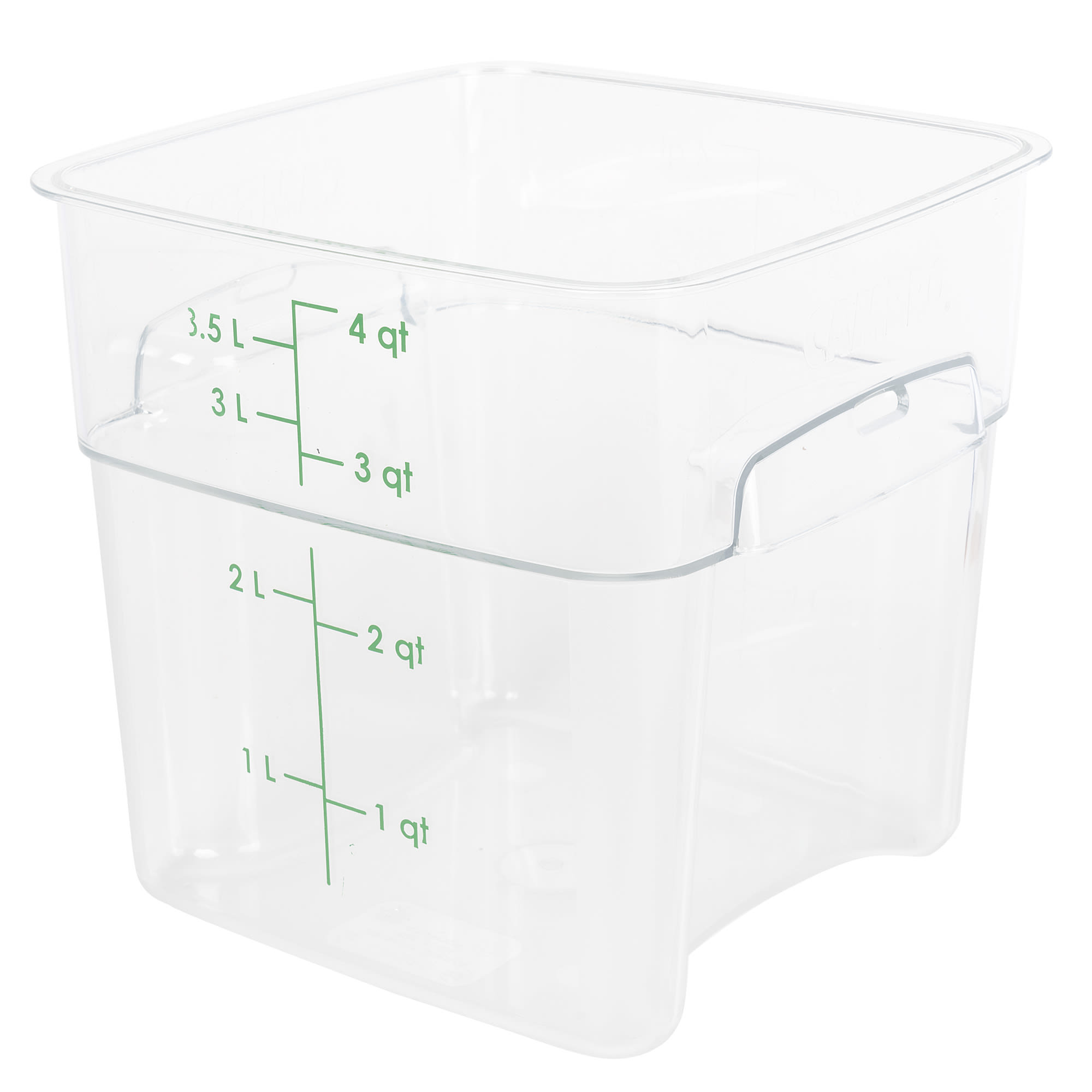 Cambro 4SFSPROCW135 4 qt FreshPro Square Food Storage Container - CamSquare®, Polycarbonate ...