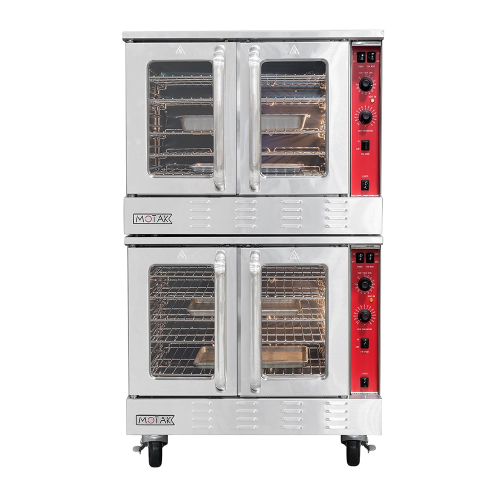 MoTak MECO-2-DBL-240 Double Full Size Electric Convection Oven - 23.8kW ...