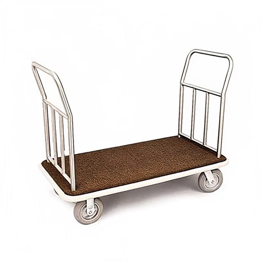 Forbes Industries Platform Luggage Cart w/ Carpeted Deck - 50"L x 26 1/ ...