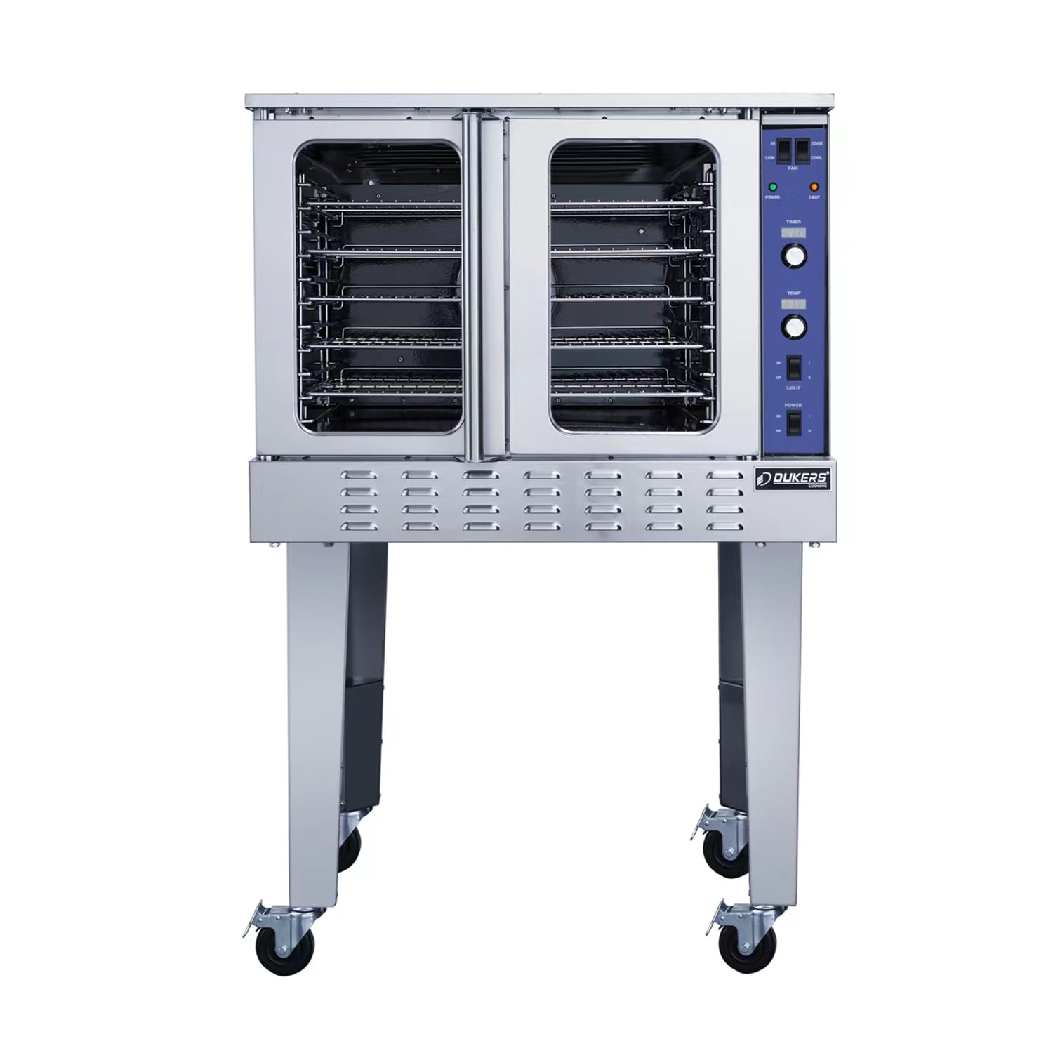 Dukers DCCOG1 Single Full Size Convertible Gas Convection Oven - 54,000 BTU