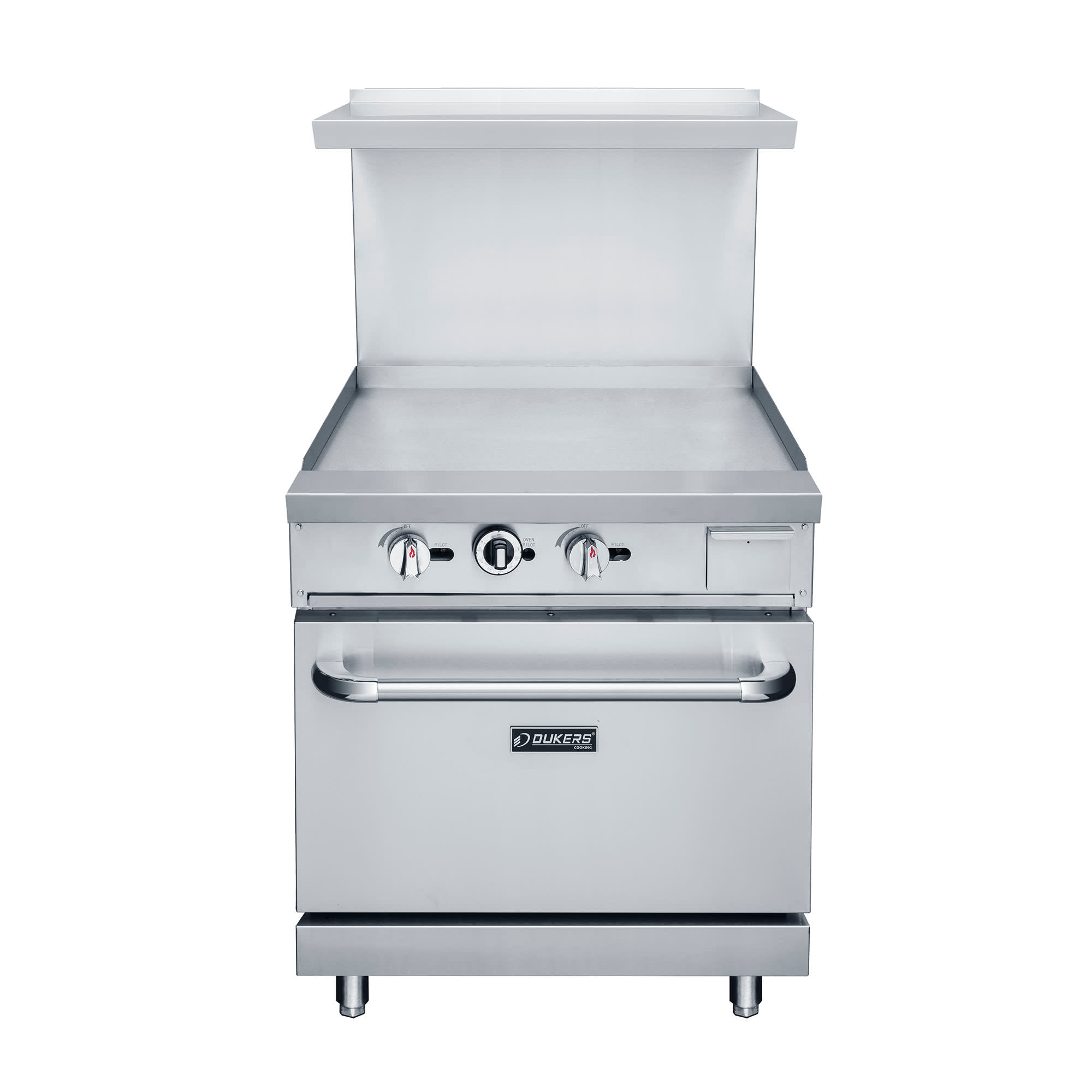 Dukers DCR24-GM 24" Gas Range w/ Full Griddle - Standard Oven, Convertible