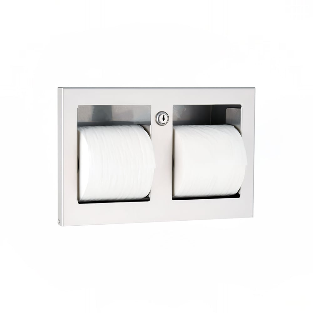 Gamco TTD-9 Recessed Double-Roll Toilet Tissue Holder - Stainless Steel ...