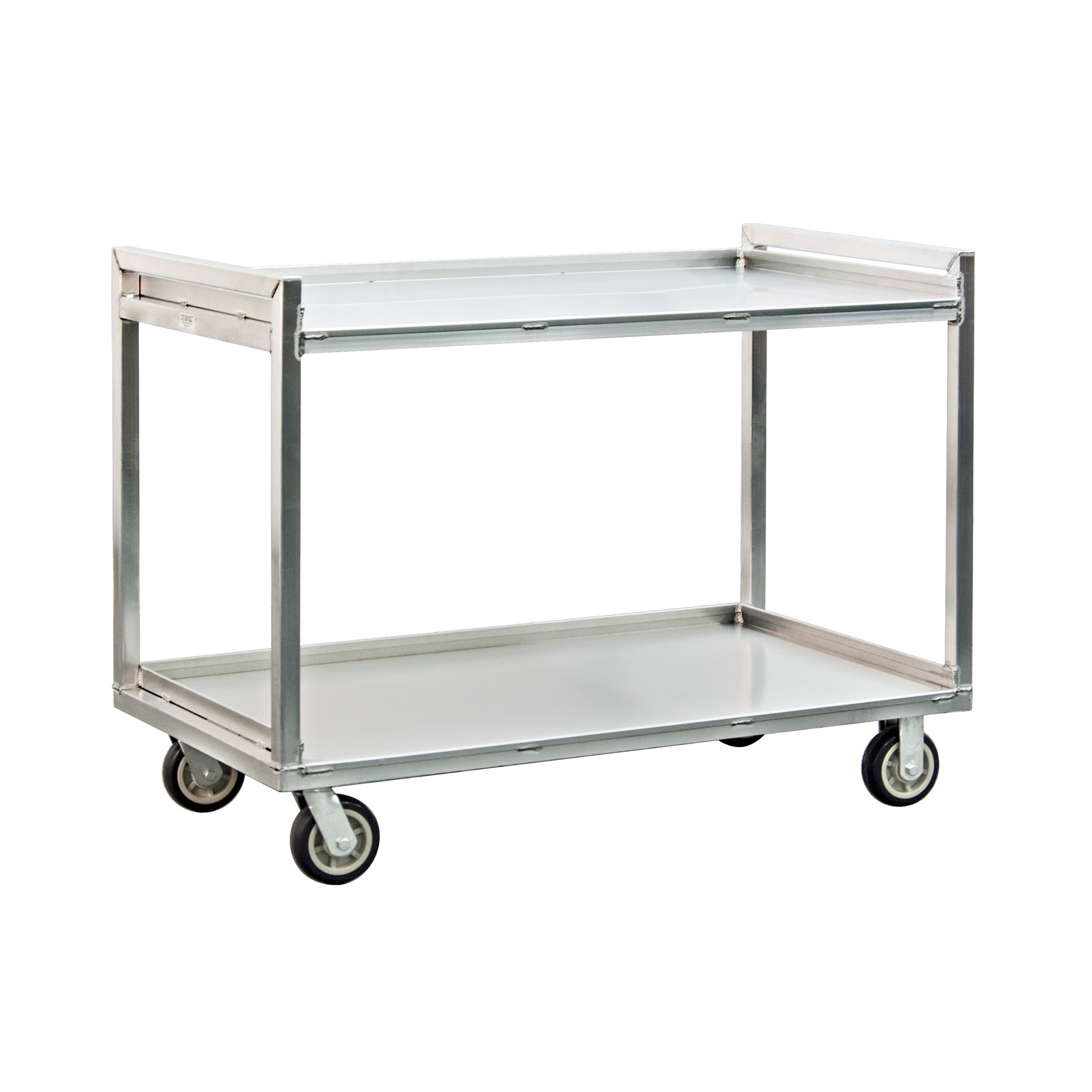 New Age 2 Level Aluminum Utility Cart w/ 1500 lb Capacity, Raised ...