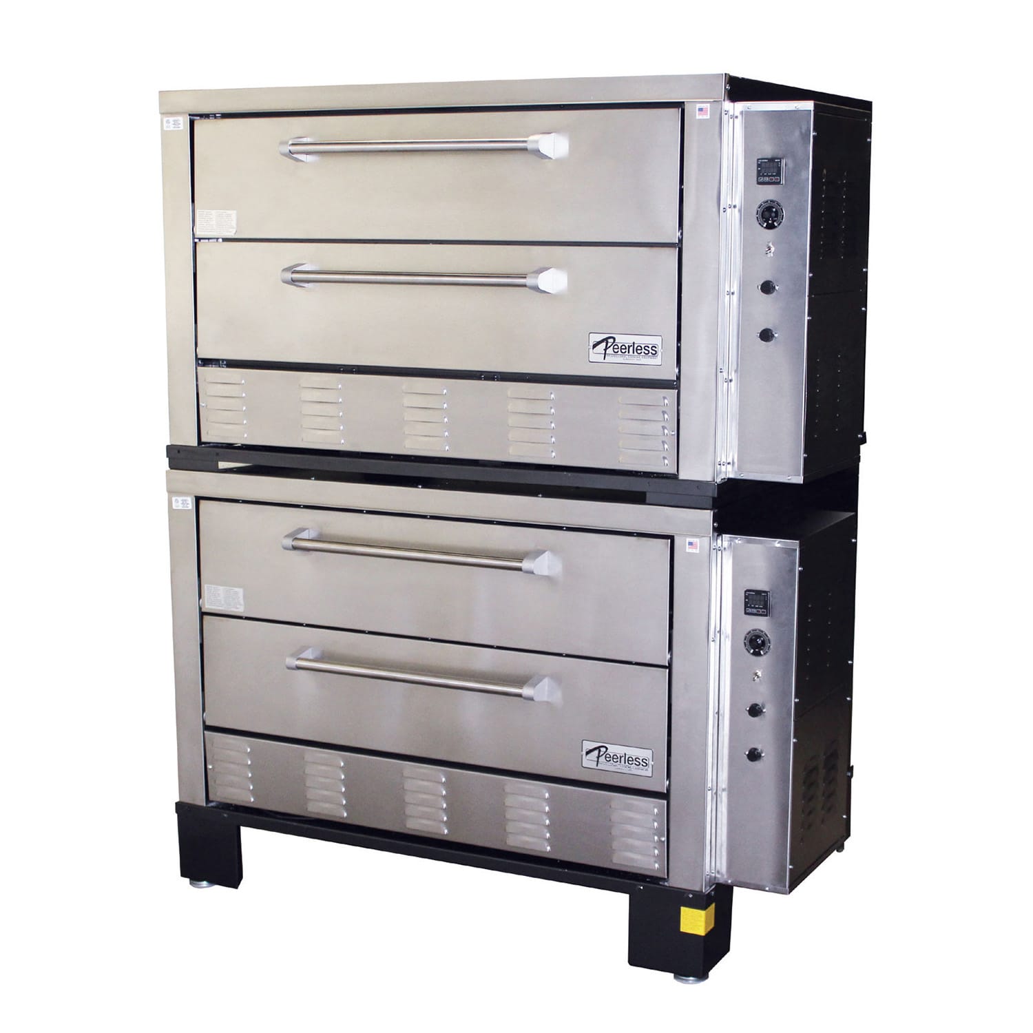 Peerless Ovens CE62PESC Floor Model Quadruple Pizza Deck Oven - 220v/1ph