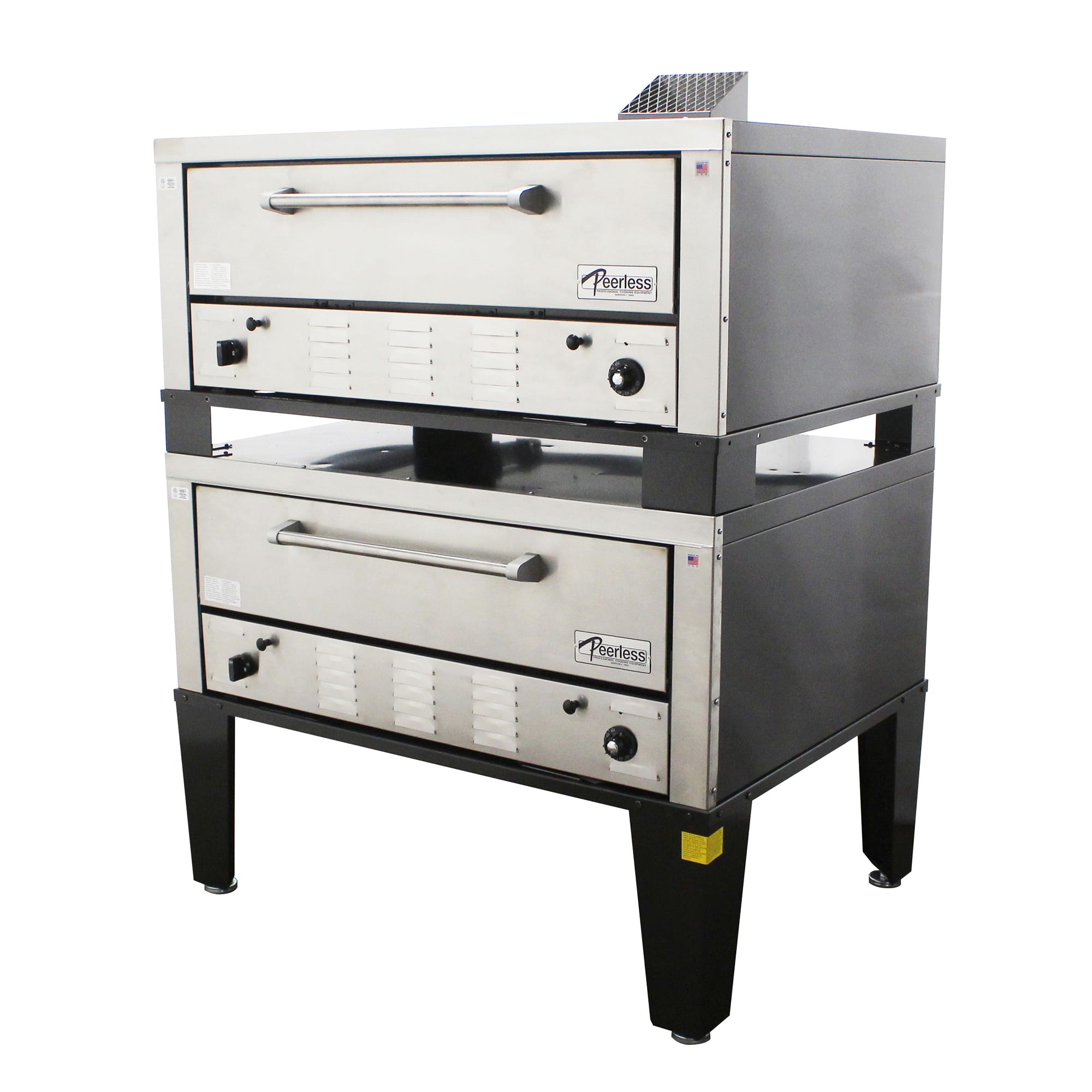 Peerless Ovens CW42P Floor Model Double Pizza Deck Oven - Natural Gas