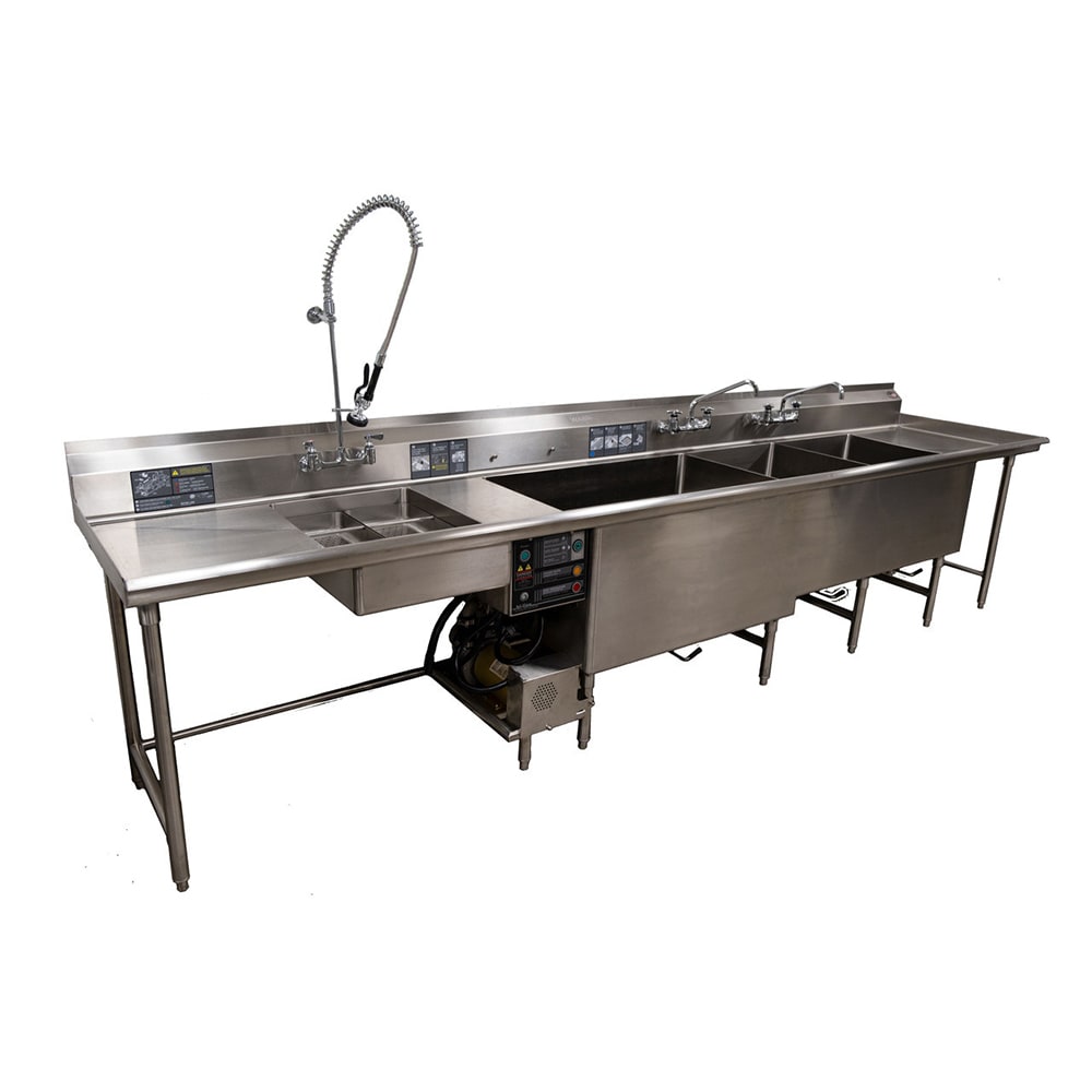 Bi-Line Systems VWS 120" Vortex Power Wash Sink System - 208v/3ph