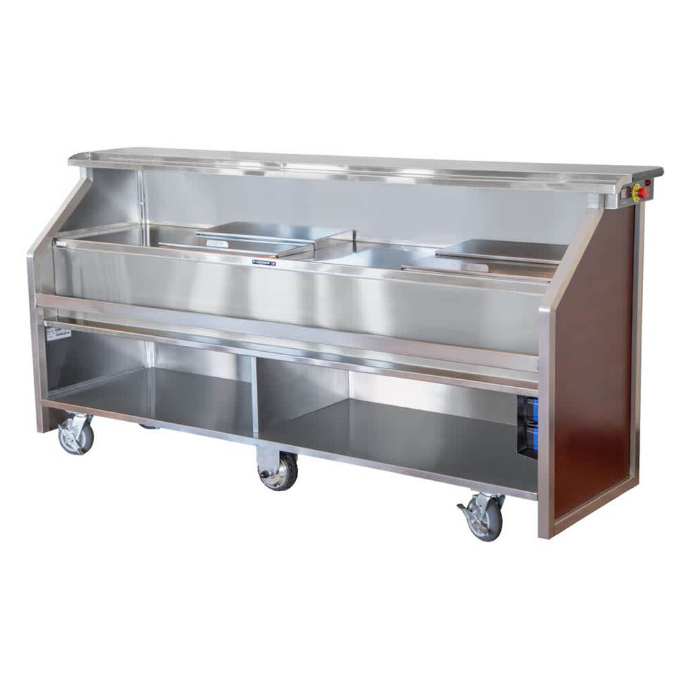 Lakeside 173671 96" Portable Bar w/ (2) 40 lb Ice Bins, Speed Rail ...