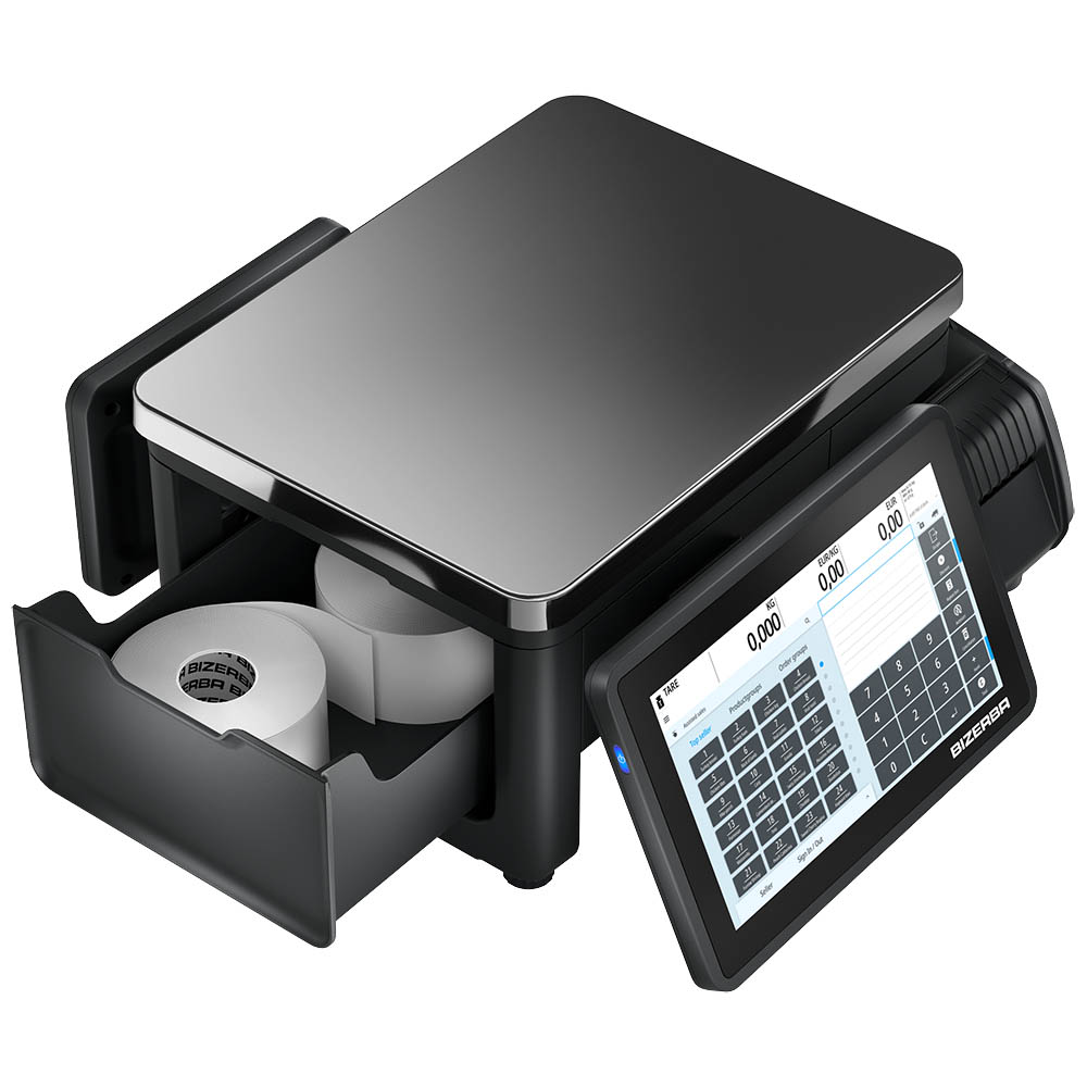 Bizerba Q1 100 30 lb Price Computing Scale w/ Label Printer - Front ...