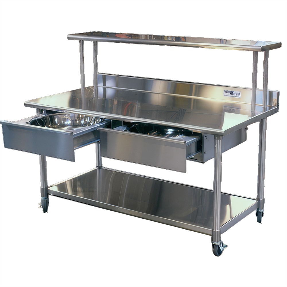 Belshaw 21073 60" 14 ga Sugaring Table w/ Undershelf & 304 Series ...
