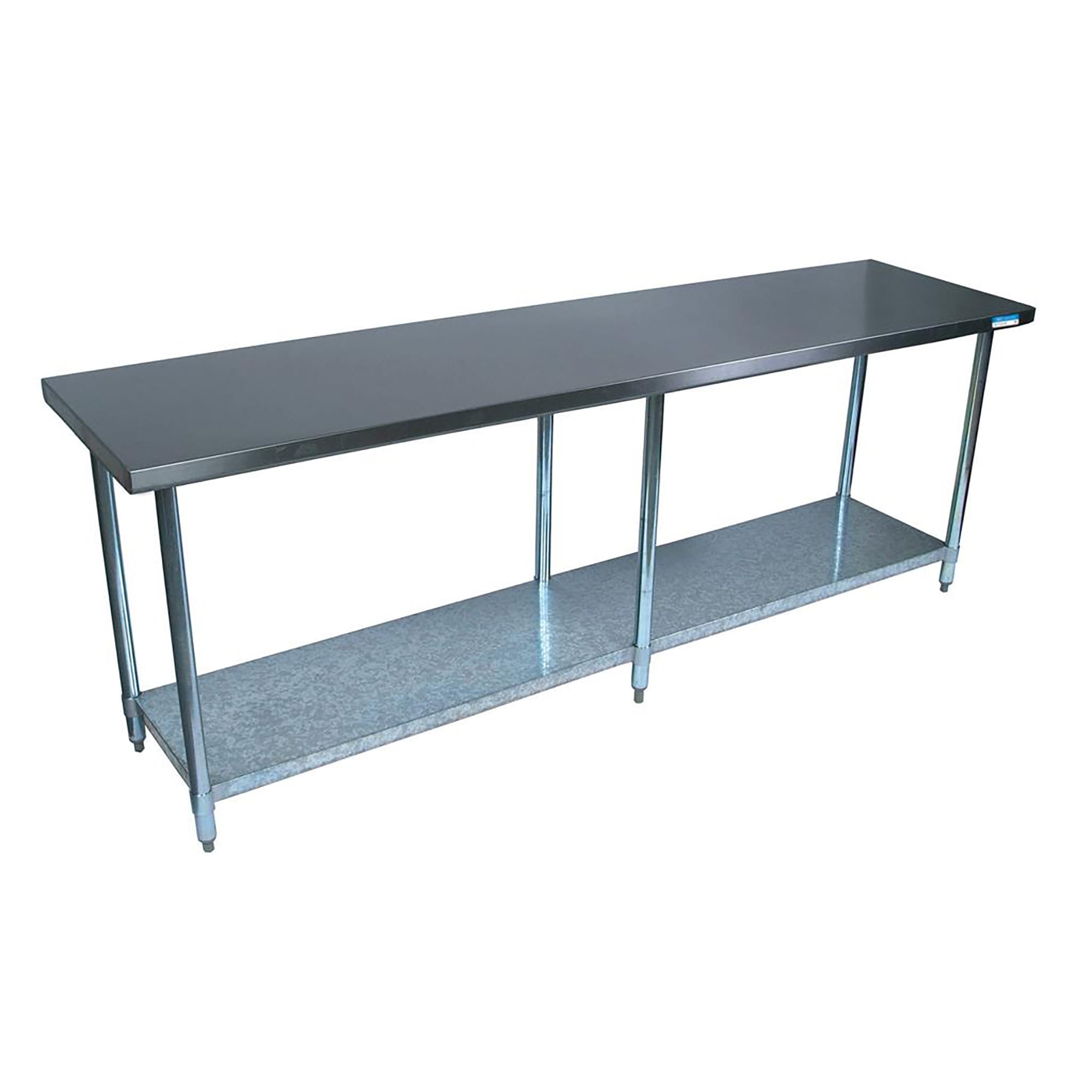 Splash 84" 18 ga Work Table w/ Undershelf & 430 Series Stainless Flat ...