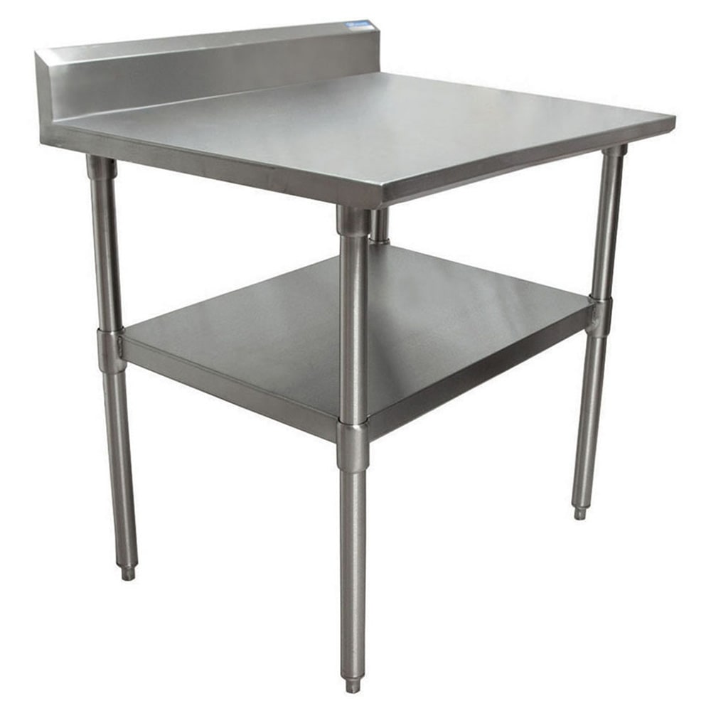 Splash 24" 18 ga Work Table w/ Undershelf & 430 Series Stainless Top, 5 ...