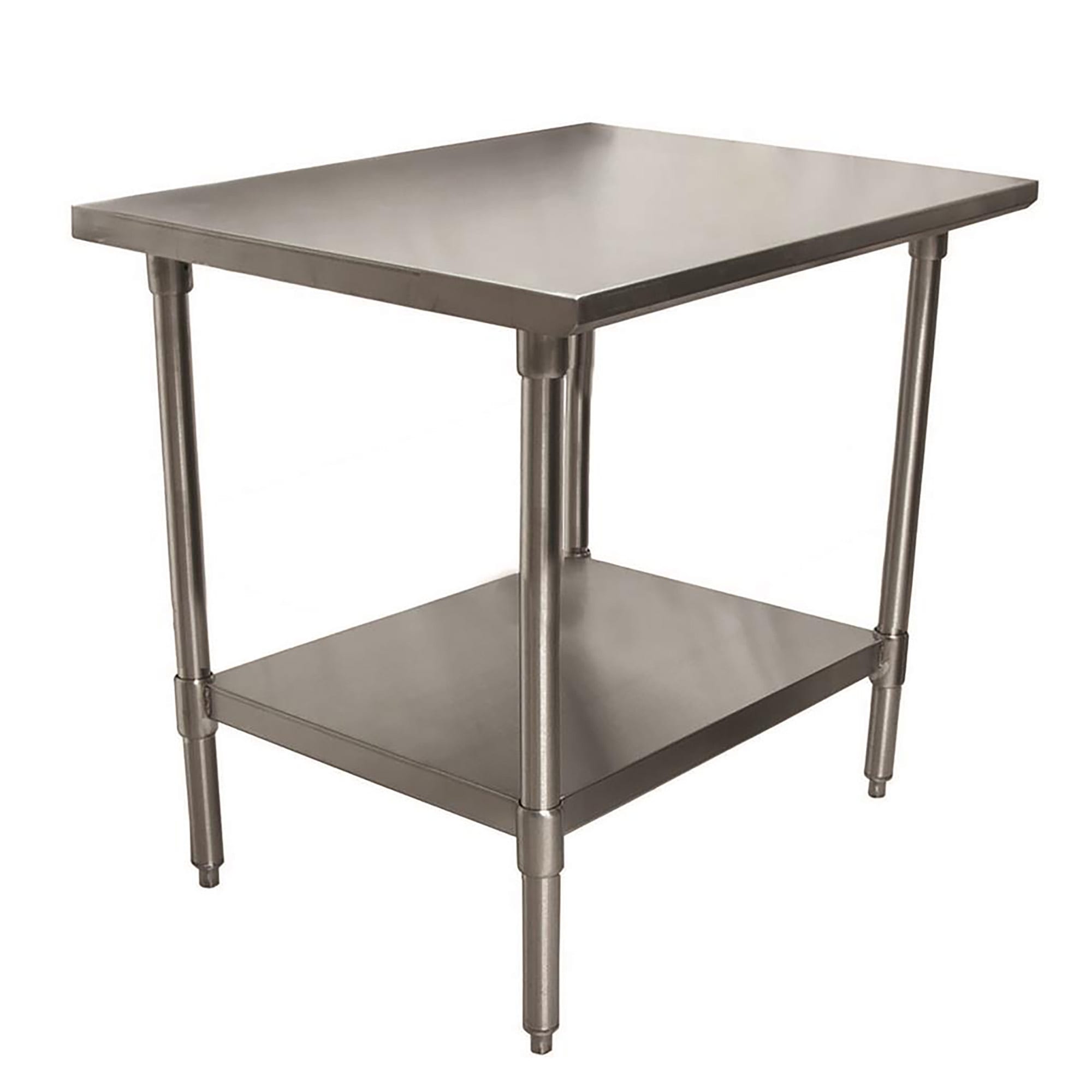 Splash 30" 18 ga Work Table w/ Undershelf & 430 Series Stainless Flat ...