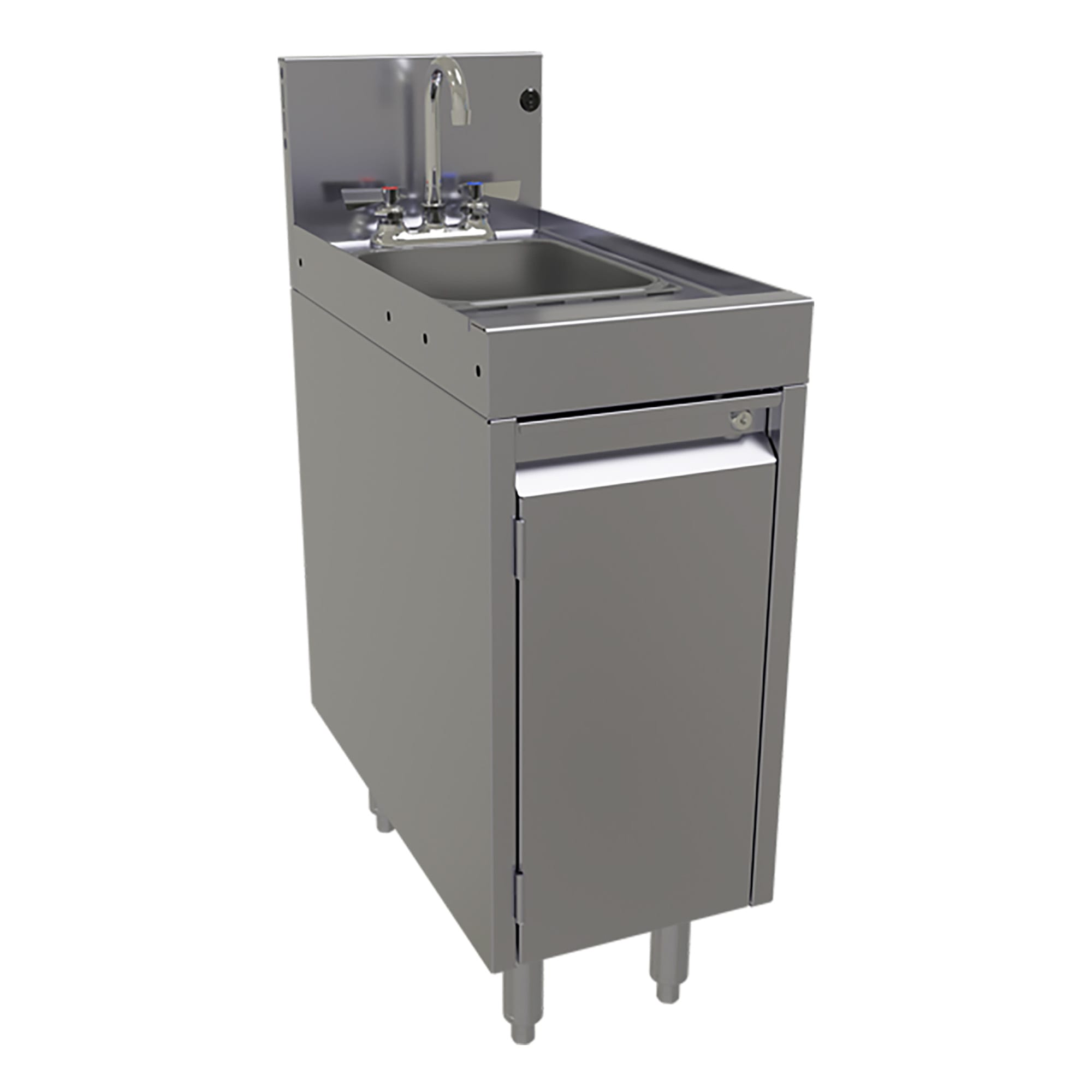 Glastender SWB-12-C Underbar Dump Sink w/ 9 1/4"L x 11 1/2"W x 6"D Bowl ...