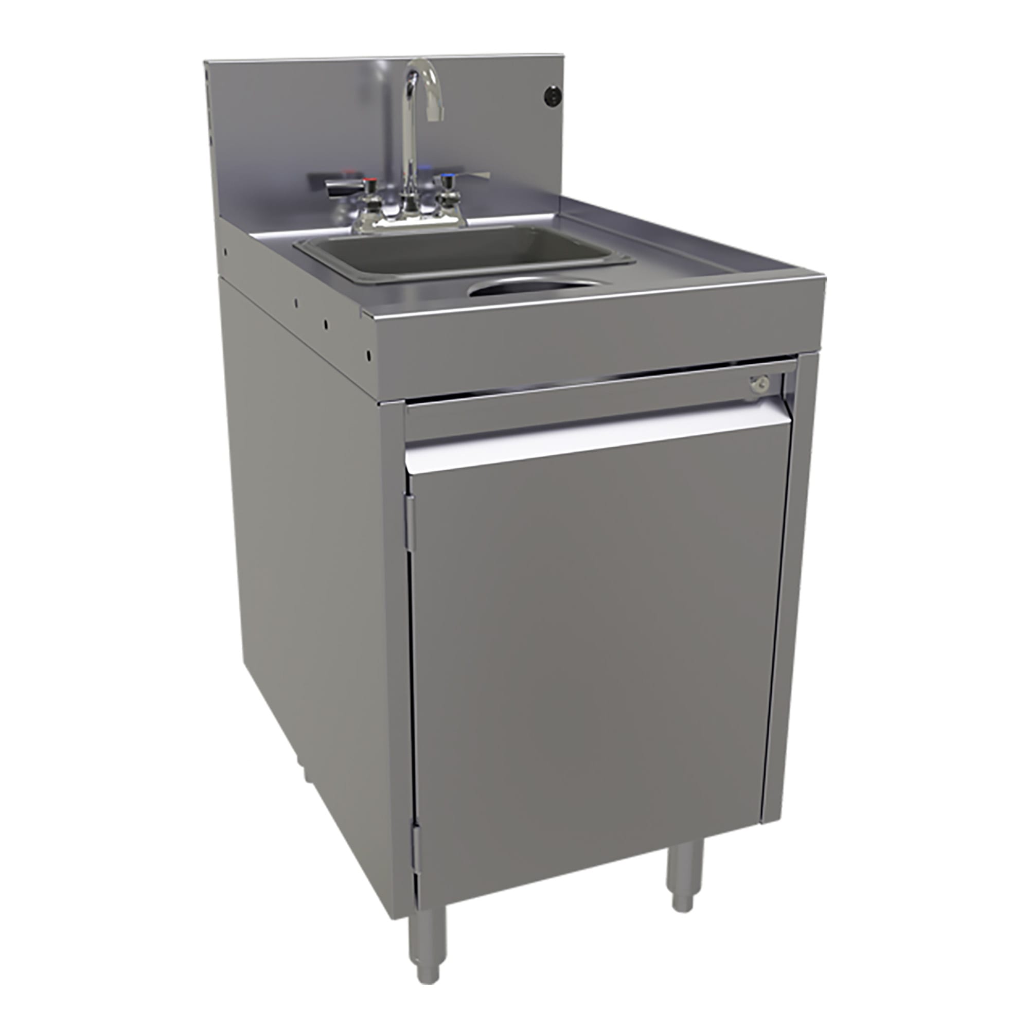 Glastender SWB-18-DW Underbar Dump Sink w/ 9 1/4"L x 11 1/2"W x 6"D ...