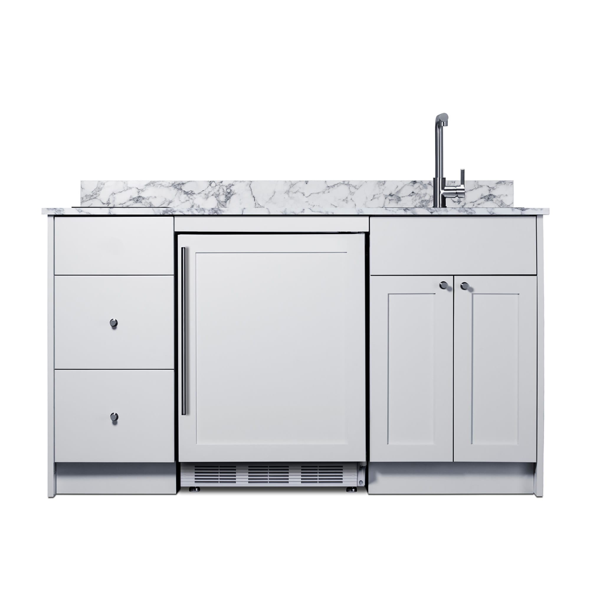 Summit CALDERAWH35I 62 1/2" Caldera Kitchenette w/ Sink, 2 Burners ...